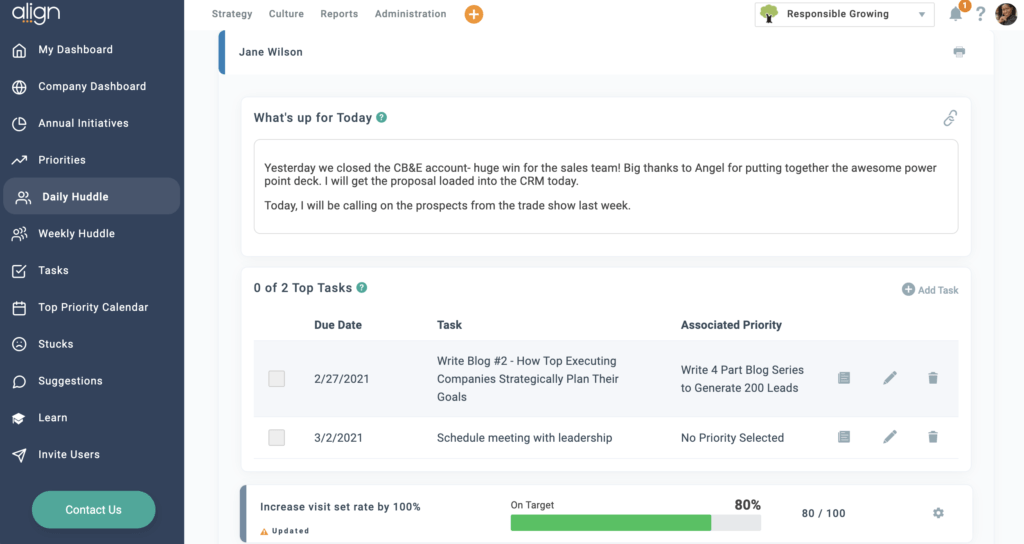 Company goal setting & tracking software to align your team | Align
