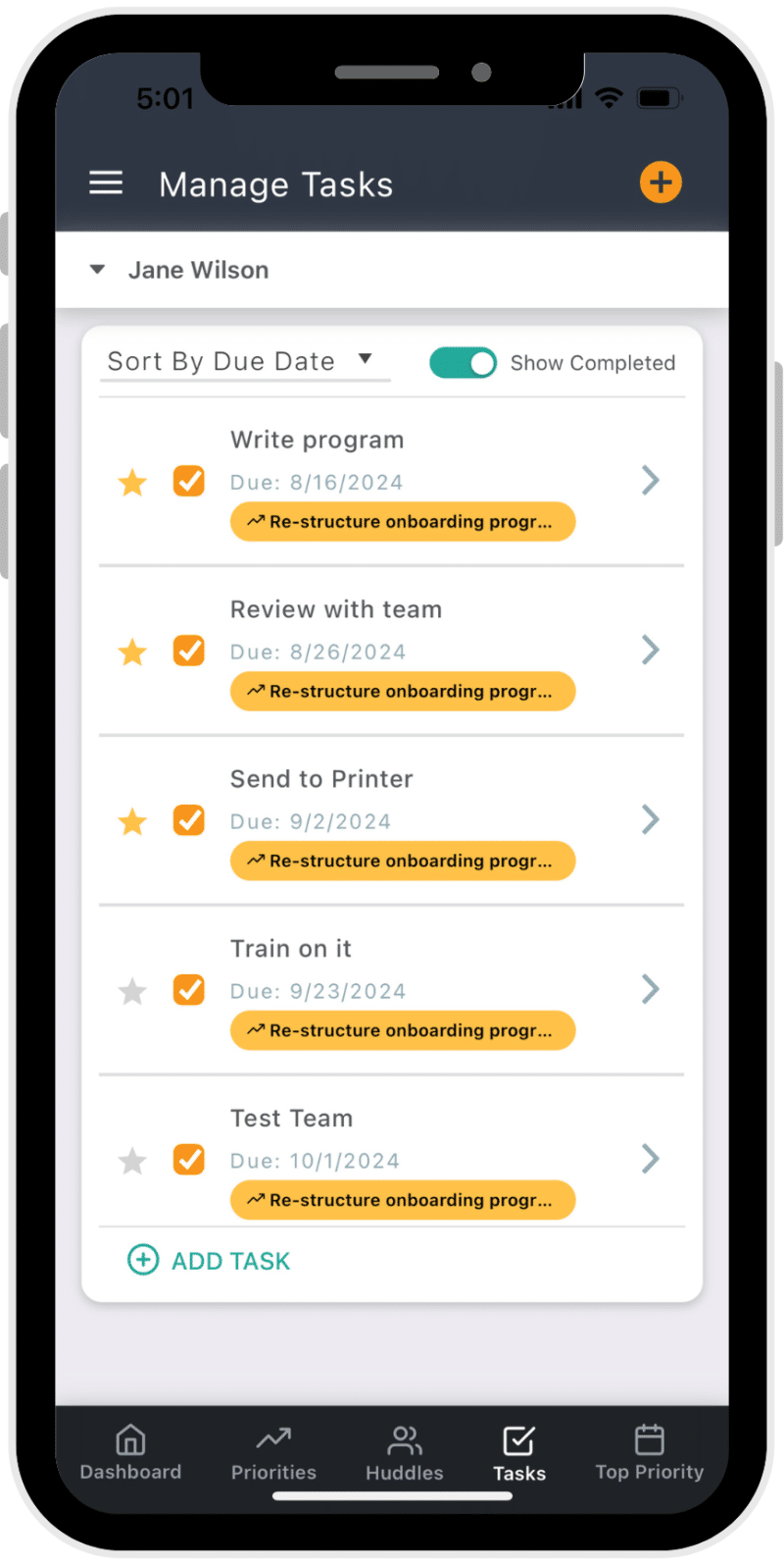 Performance Management App available on iOS and Android